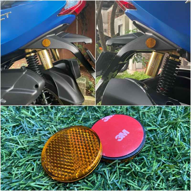 Promo Mata Kucing Motor Reflector Bulat Kecil Pemanis Belakang ...