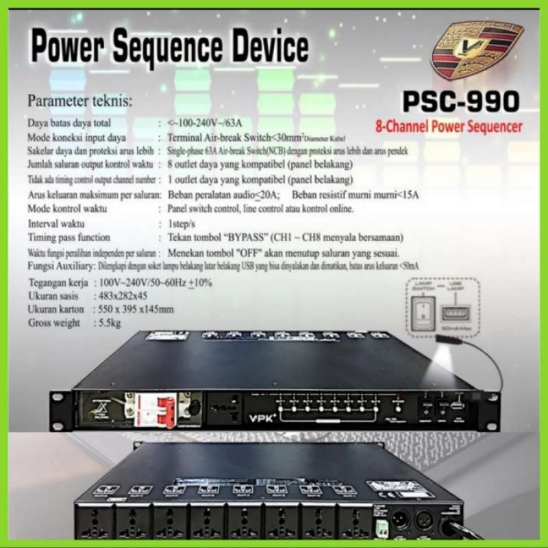 Promo Power Suply Sound System Vpk Psc 990 Sequence Power Suply 8 ...