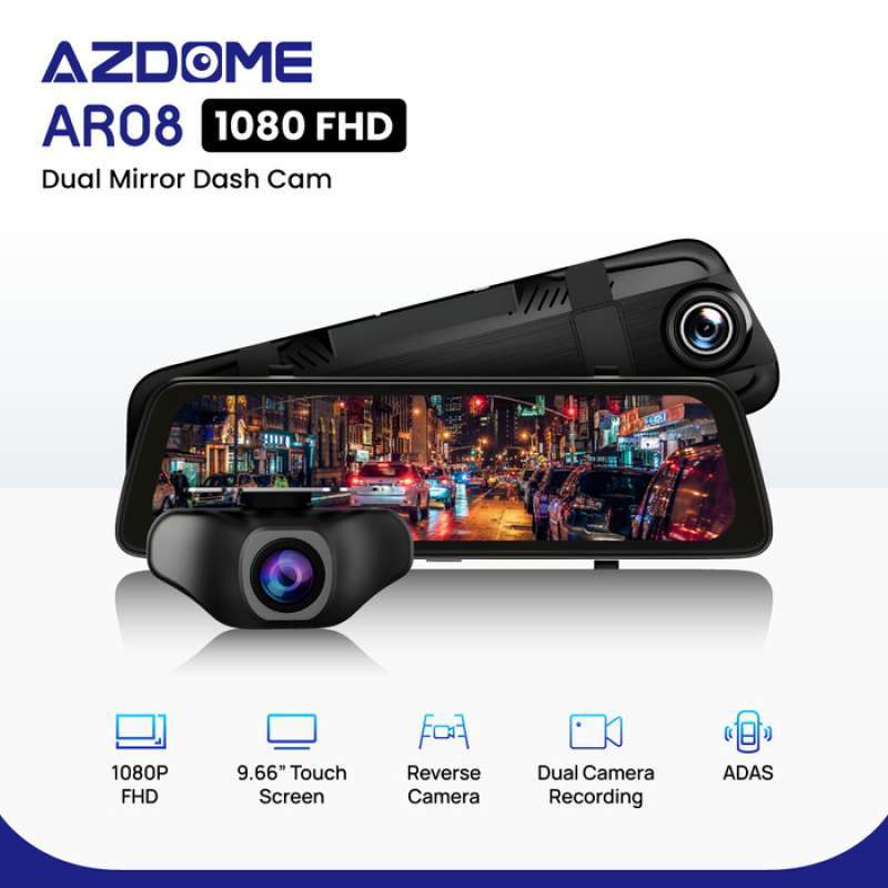 Promo Azdome Ar08 1080p Mirror Dashcam Wi-fi Adas Dvr Kamera Parkir ...