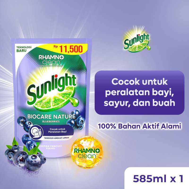 Promo Sunlight Biocare Nature Sabun Cuci Piring Cair [585 Ml] Diskon 13 ...