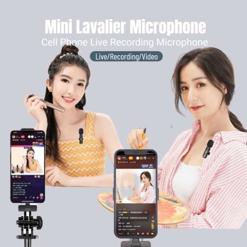 Promo Clip Microphone Wireless Recording Live Stream Host Speech ...