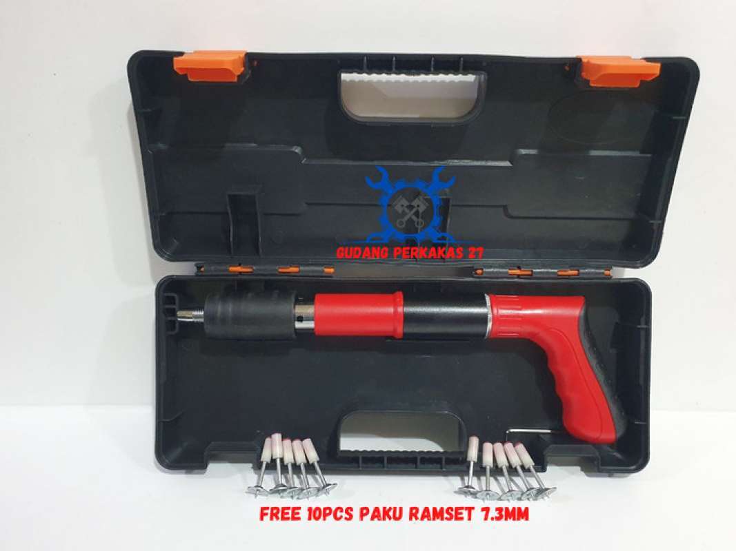 Promo Gun Ramset Set Nail Gun Stamset Ramset Mesin Tembak Paku Beton ...