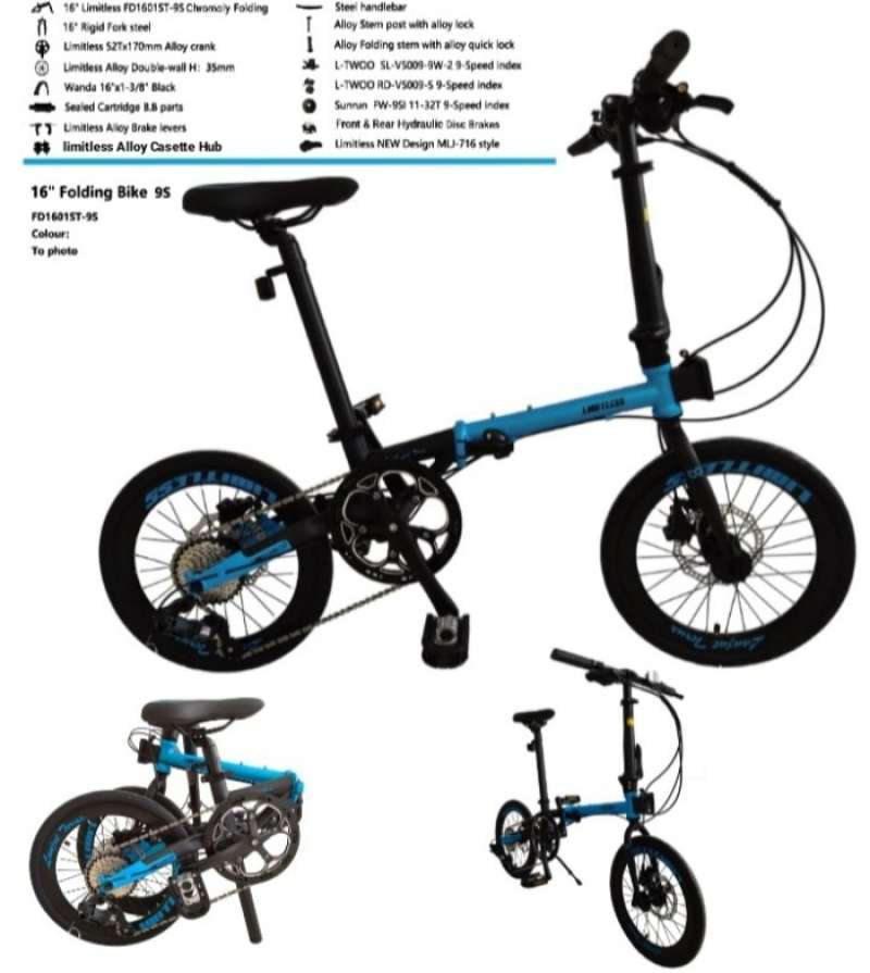 Promo Sepeda 16 Lipat Inch Chromoly / Folding Bike / Sepeda Anak Dewasa ...