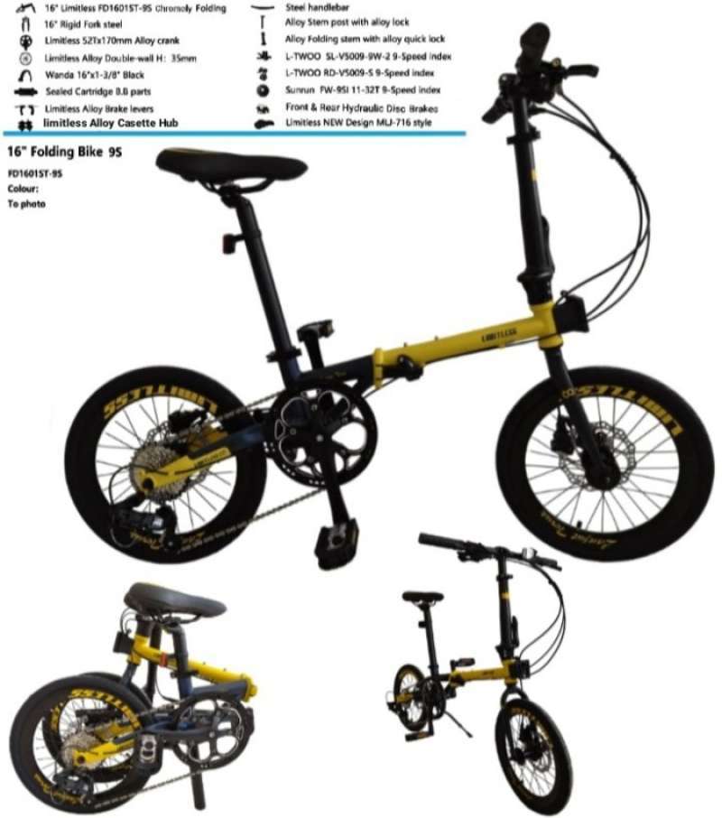 Promo Sepeda 16 Lipat Inch Chromoly / Folding Bike / Sepeda Anak Dewasa ...