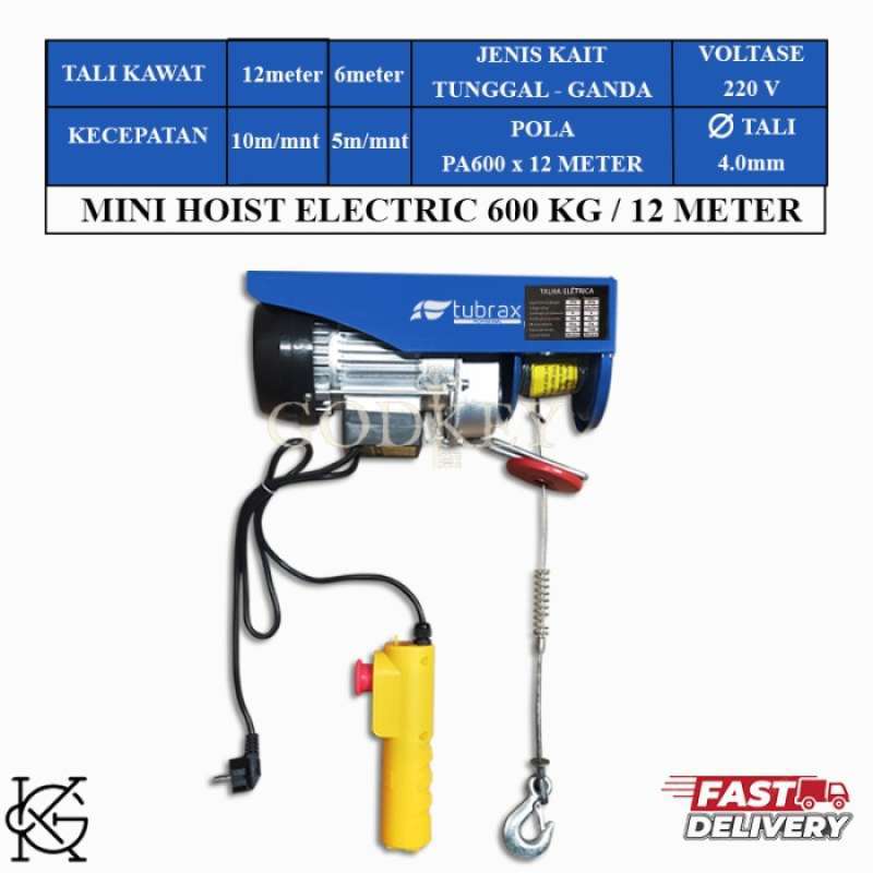 Promo Promo- Mini Hoist Electric Wire Pa 600 12 Meter Katrol Elektrik ... Promo Promo- Mini Hoist Electric Wire Pa 600 12 Meter Katrol Elektrik ...