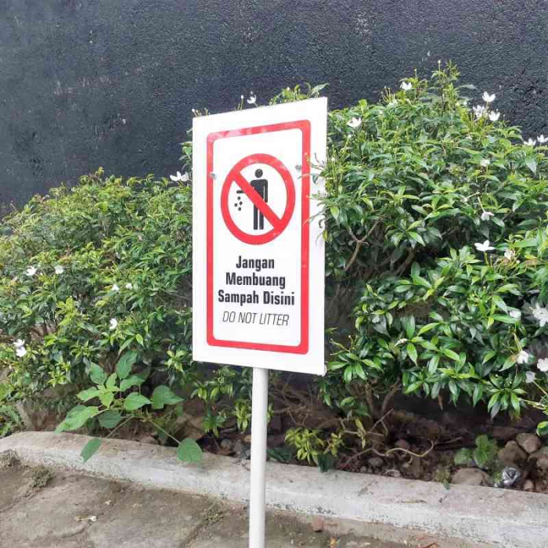 Jual Rambu Dilarang Membuang Sampah Sembarangan, Rambu Taman Di Seller ...