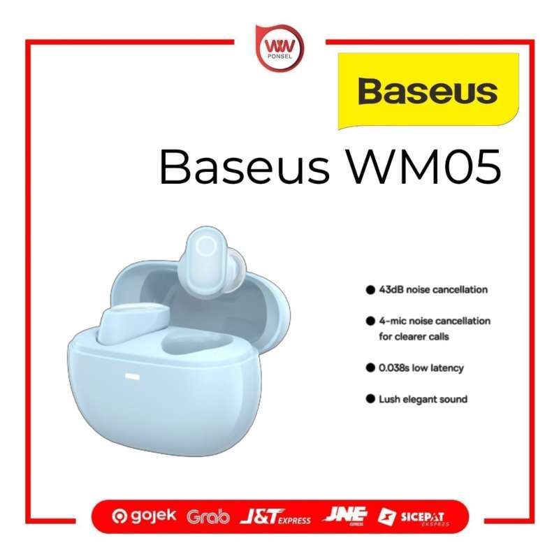 Jual Baseus Bowie Wm05 True Wireless Bluetooth Earphone Earbuds Tws Anc ...