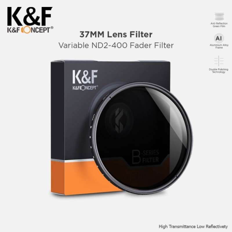 Promo Knf Concept 37mm Lens Filter Variable Nd2-400 Fader Filter K&f ...