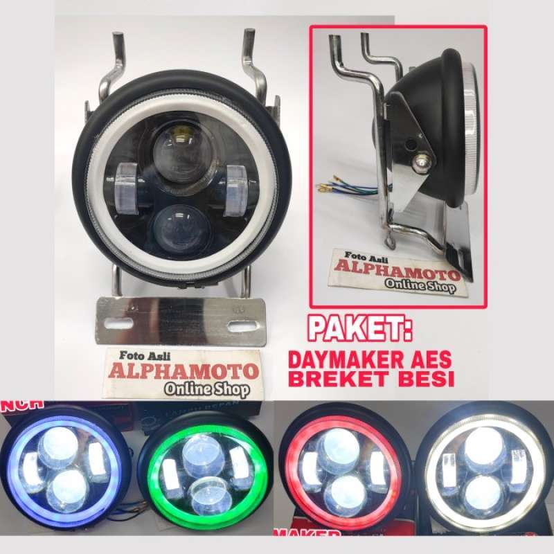 Promo Lampu Daymaker Angle Eyes Dengan Breket Tulang Aes - Biru ...