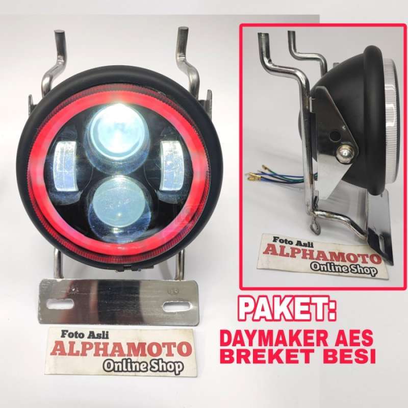 Promo Lampu Daymaker Angle Eyes Dengan Breket Tulang Aes - Biru ...