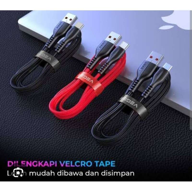 Jual Cable Data Veger Vg-18 Usb Type - C / Micro / Lightning 100cm/qc.3 ...