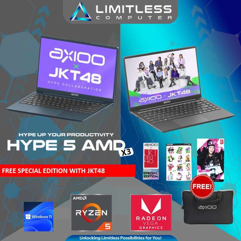 Jual Axioo Hype 5 X3 Jkt48 Amd Ryzen 5 3500u 8gb 256gb Fhd Ips Backlit Win 11 Laptop Di Seller ...