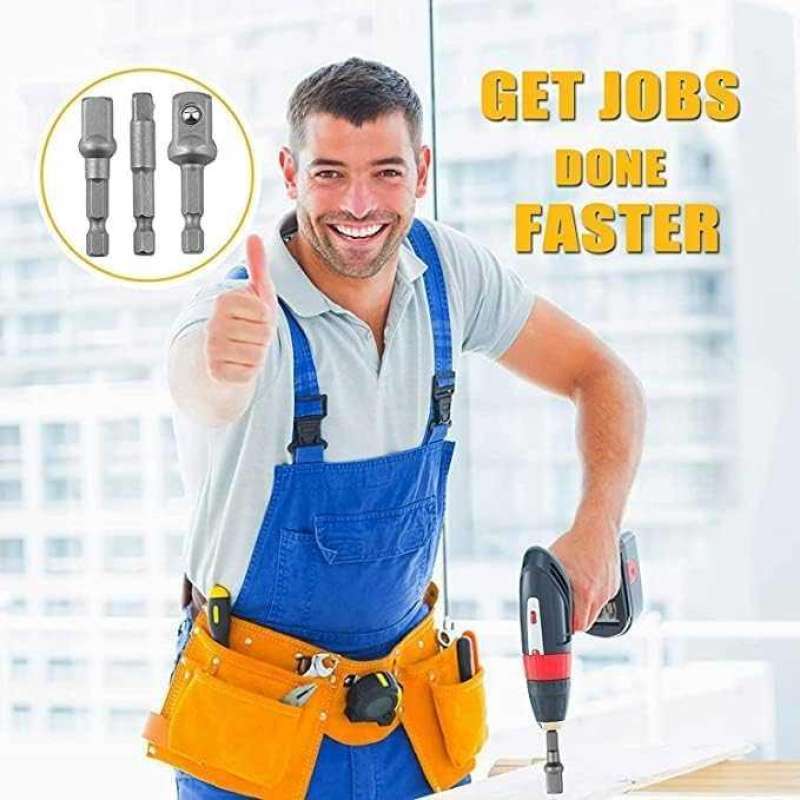 Jual Jgng Mata Obeng Adapter Hex Shank Convertible Joint 3pcs [obral ...