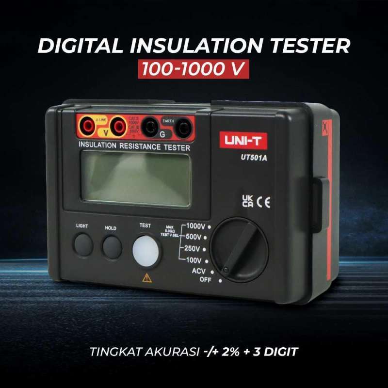 Jual Digital Insulation Resistance Voltage Tester 100-1000 V Ut501a ...