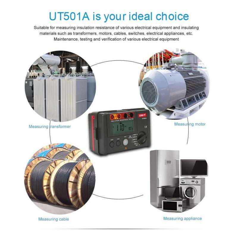 Jual Digital Insulation Resistance Voltage Tester 100-1000 V Ut501a ...