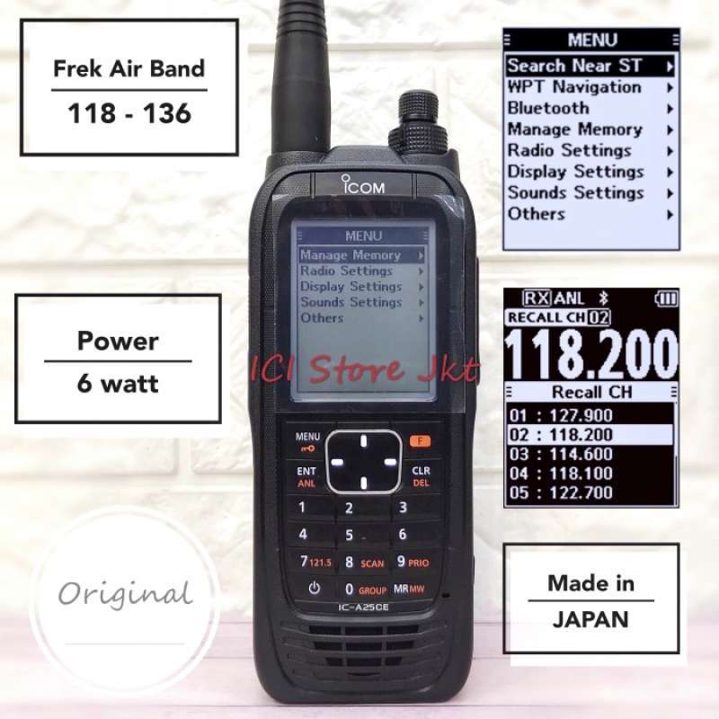 Promo Ht Icom Ic A 25 Ce / Ht Air Band Diskon 33% Di Seller Kanzahana Store - Koja Utara, Kota ...
