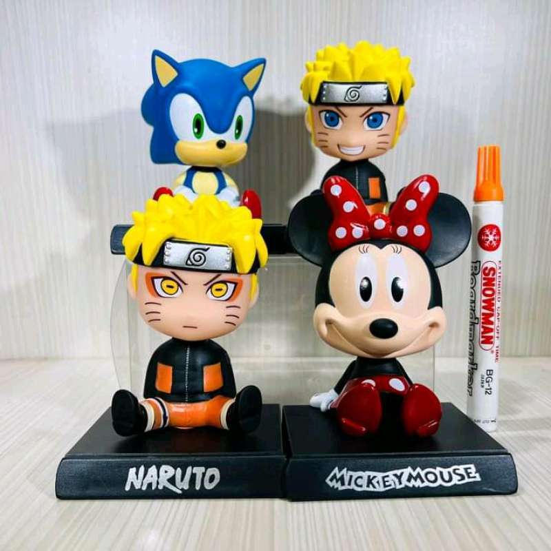 Jual Figure Dashboard Naruto Sonic Mario Bross Minnie Mouse Kungfu ...