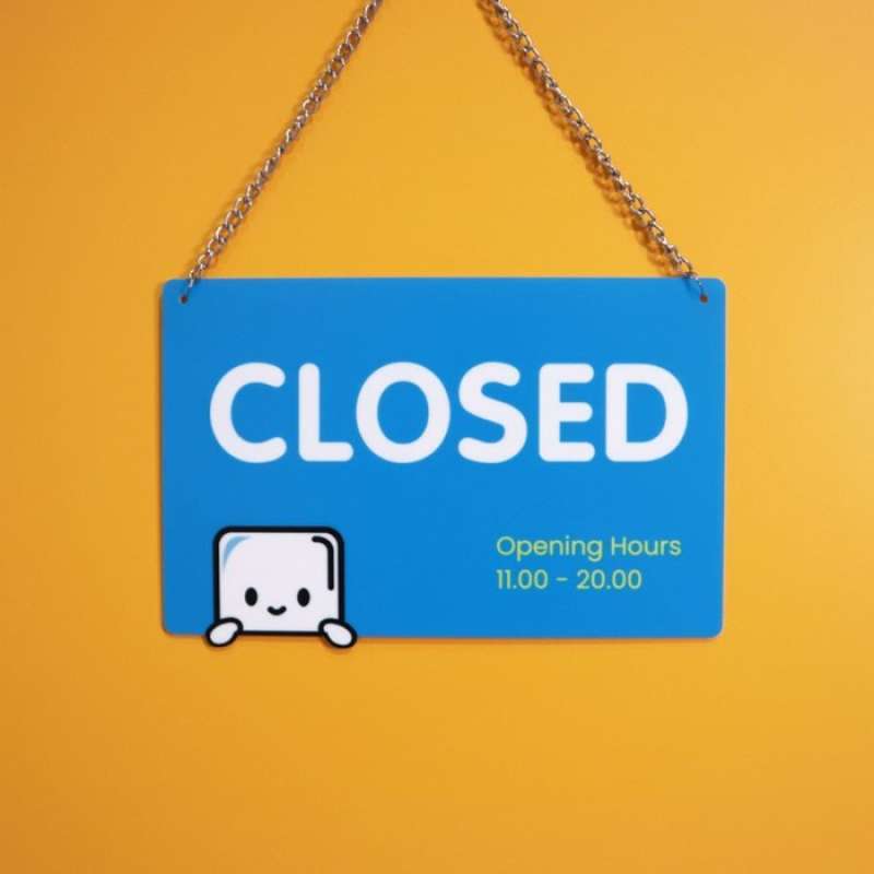 Jual Custom Open Closed Akrilik | Sign Board | Papan Dekorasi - Dengan ...