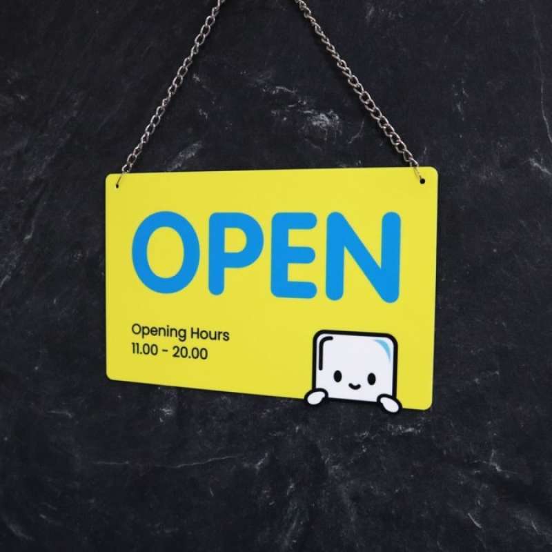 Jual Custom Open Closed Akrilik | Sign Board | Papan Dekorasi - Dengan ...
