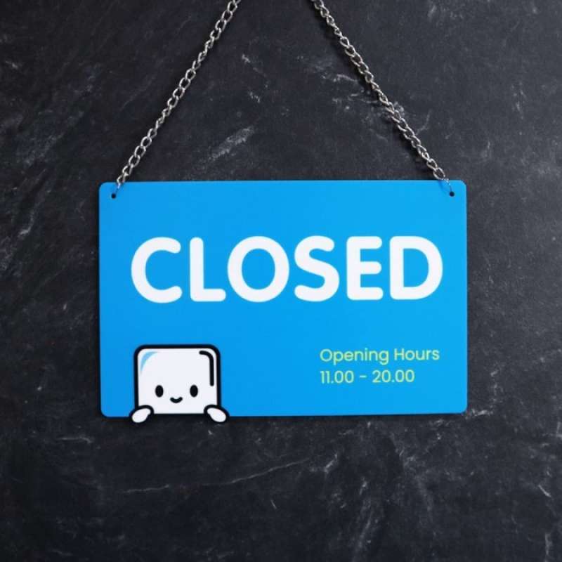 Jual Custom Open Closed Akrilik | Sign Board | Papan Dekorasi - Dengan ...