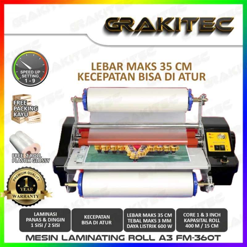 Jual Mesin Laminasi Roll/mesin Laminating Roll A3 Gk360j - Gk 360t - Gk 360t Di Seller Circlet ...