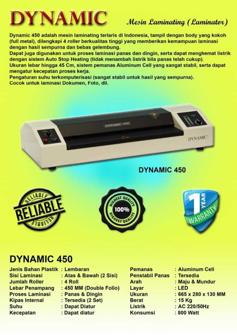 Jual Mesin Laminating | Dynamic 450 | Original | Garansi Resmi Di ...