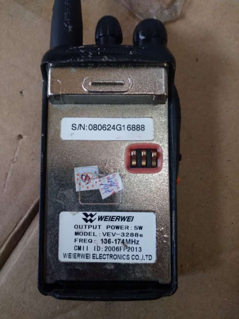 Jual Handy Talky Normal Bekas Weierwei Vev-3288s Vhf Unit Saja Ht Brik Di Seller Circlet ...