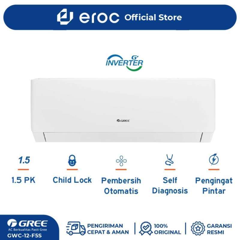 Promo Gree Ac Inverter - 1/2 Pk - Fast Cooling With Smart Cleaner -gwc ...