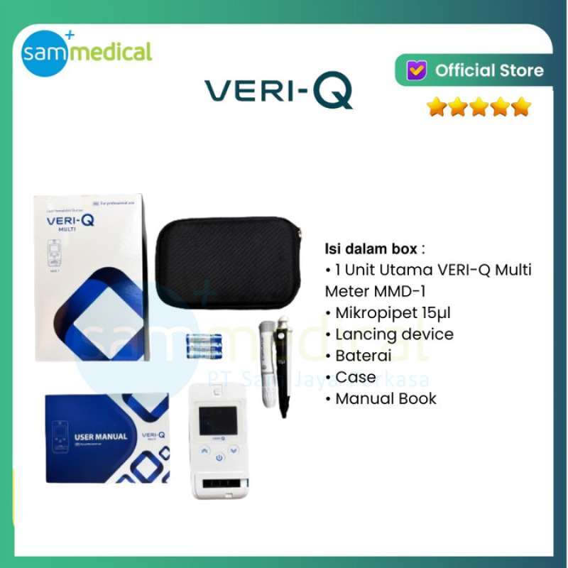 Jual Veri Q Multi Meter 4 In1 / Alat Cek Kolesterol Lengkap Ldl Hdl Tg Chol / Trigliserid Total ...