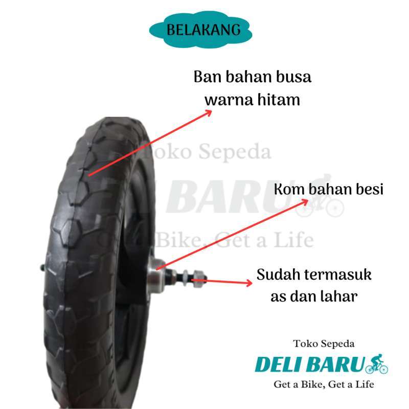 Jual Ban Buta Ban Busa Ban Mati Velg 12 Inch Depan Atau Belakang Komp ...