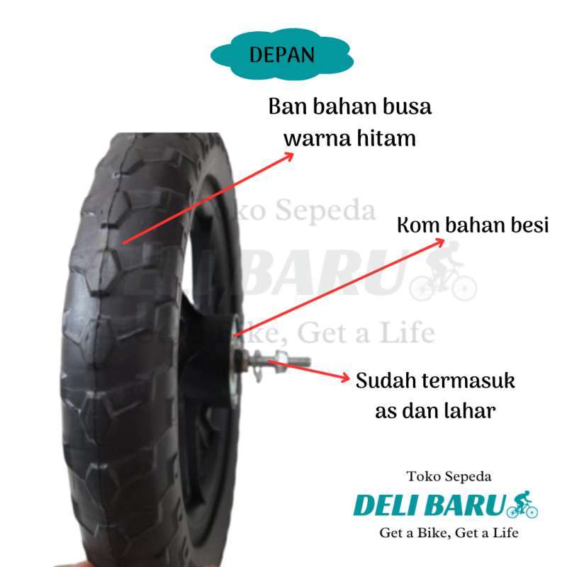 Jual Ban Buta Ban Busa Ban Mati Velg 12 Inch Depan Atau Belakang Komp ...