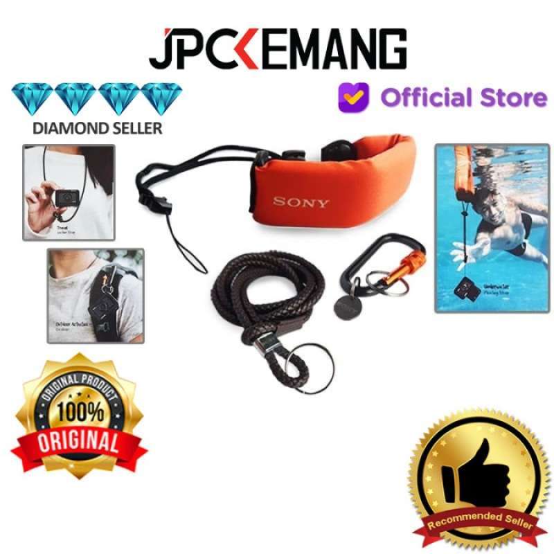 Jual Sony Leather Strap+floating Strap+carabiner For Action Cam Travel ...