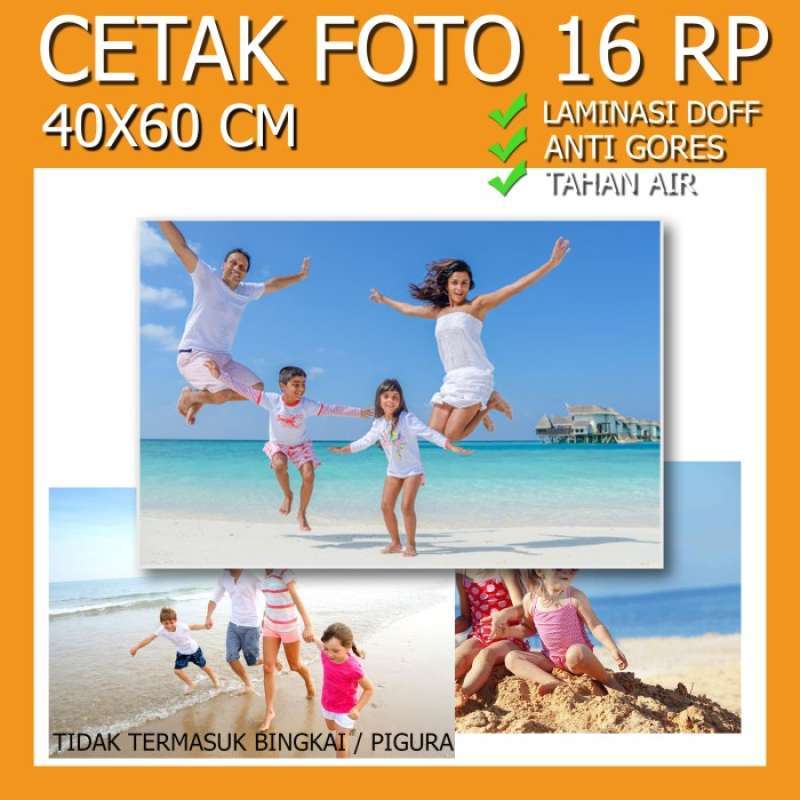 Jual Cetak Foto Besar 16rp 40x60 Photo Laminasi Doff Tampa Pigura Frame ...