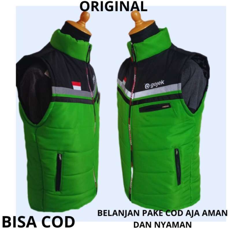 Jual Rompi Gojek Logo Baru Cod / Rompi Tebal Driver Obline Anti Angin ...