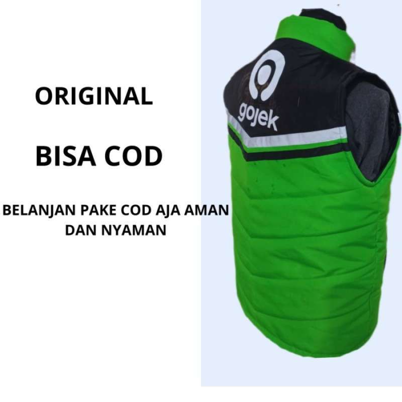 Jual Rompi Gojek Logo Baru Cod / Rompi Tebal Driver Obline Anti Angin ...