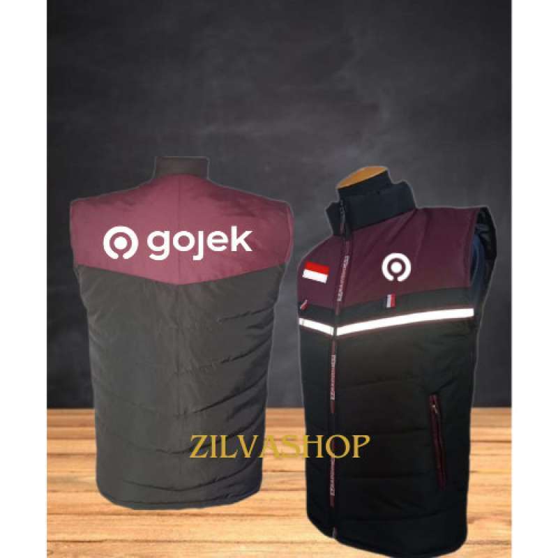Jual Rompi Gojek Logo Baru Cod / Rompi Tebal Driver Obline Anti Angin ...
