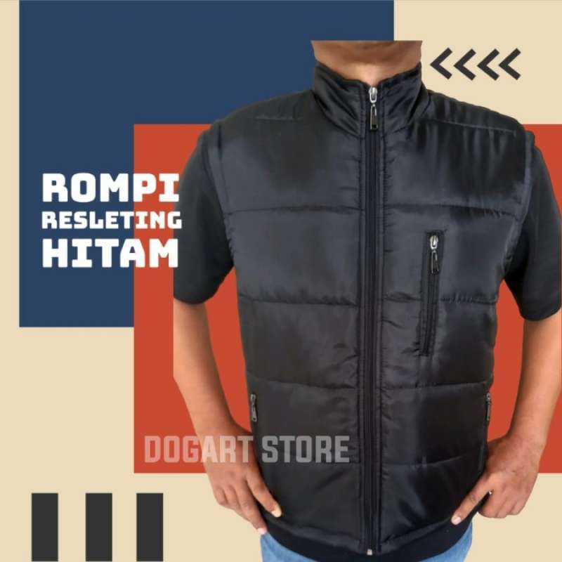 Jual Jaket Rompi Parasut Pria Vest Rompi Motor Anti Angin Ada Kantong ...
