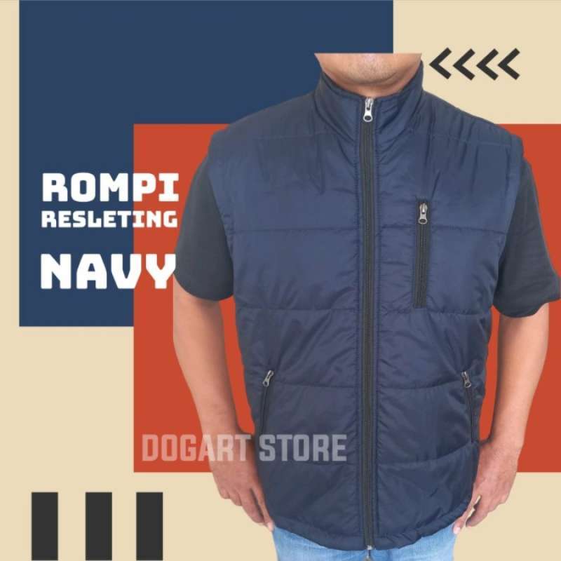 Jual Jaket Rompi Parasut Pria Vest Rompi Motor Anti Angin Ada Kantong ...