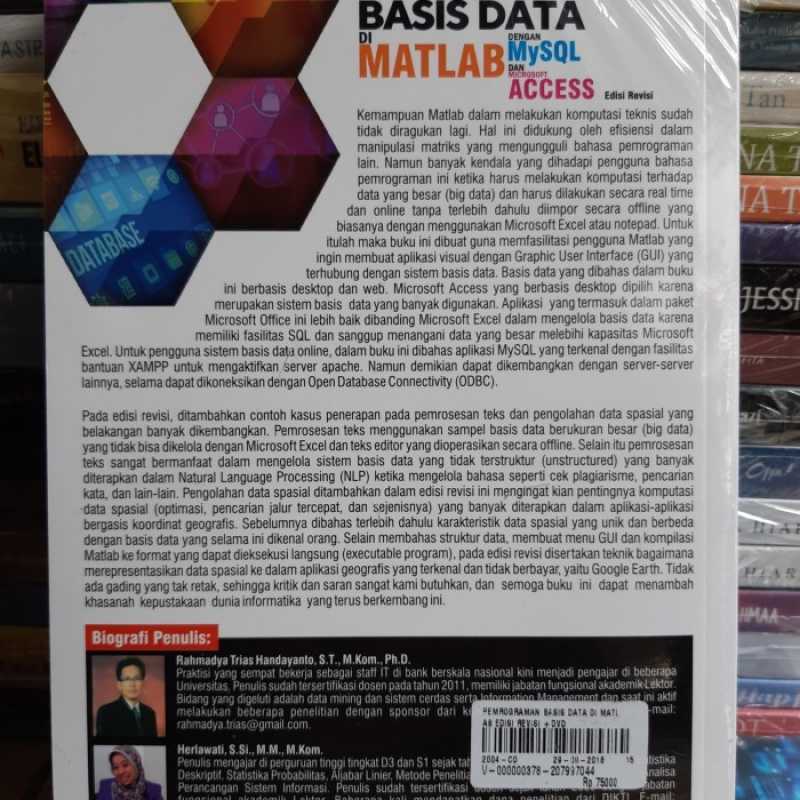Promo Buku Pemrograman Basis Data Di Matlab Dengan Mysql Dan Ms. Access ... Promo Buku Pemrograman Basis Data Di Matlab Dengan Mysql Dan Ms. Access ...