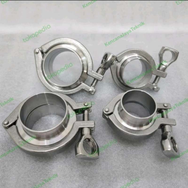 Promo Clamp Ferrule Sanitary Stainless 304 1 1/2 Inchi - Tri Clamp Set ...