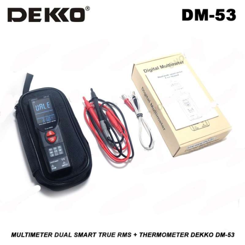 Promo Dekko Dm-53 Digital Multimeter Dual Smart True Rms Thermometer ...