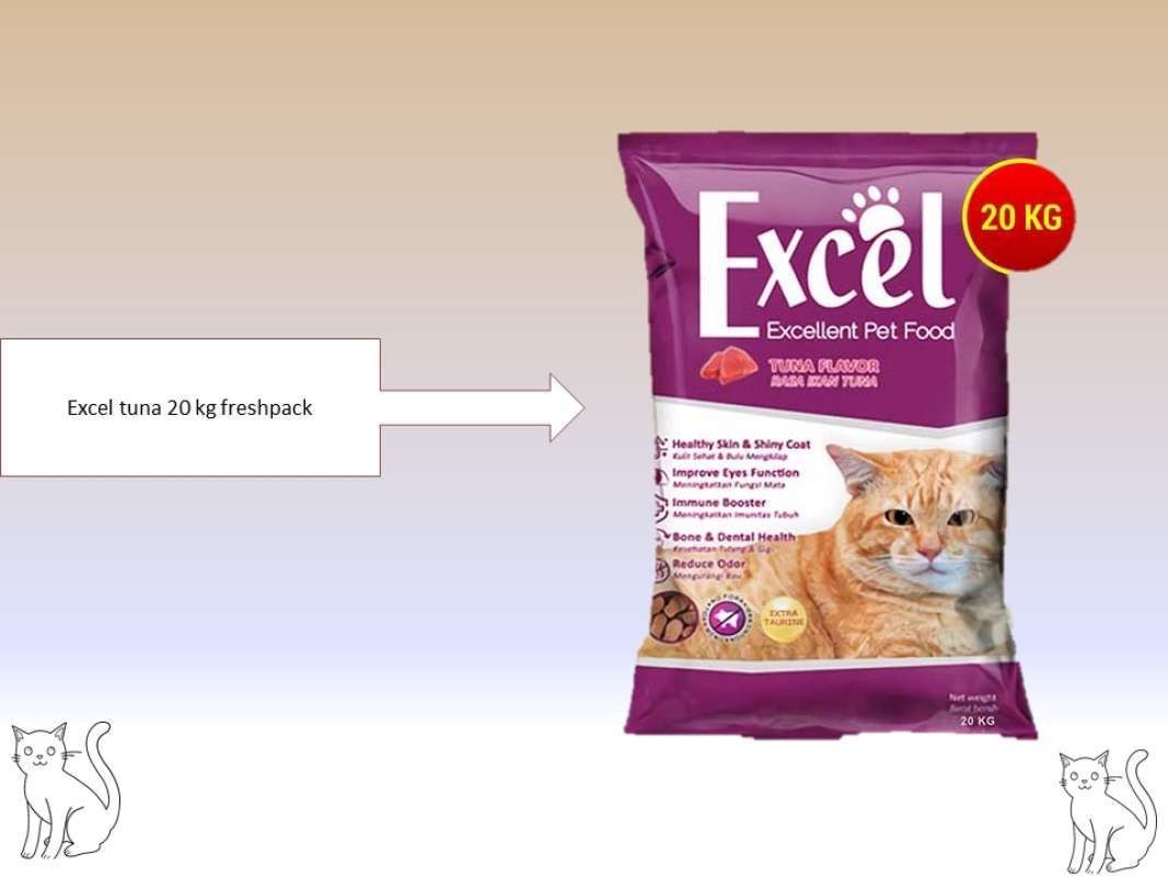 Promo Excel Cat Food 20kg/makanan Kucing Excel 20 Kg Ikan Diskon 8% Di ...