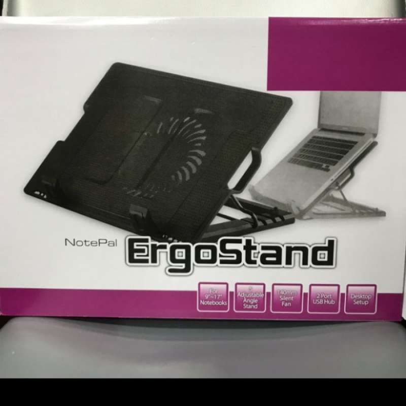 Promo Cooling Pad Ergostand Notebook Cooler Nb339 Up To 17 Inch Cooling ...