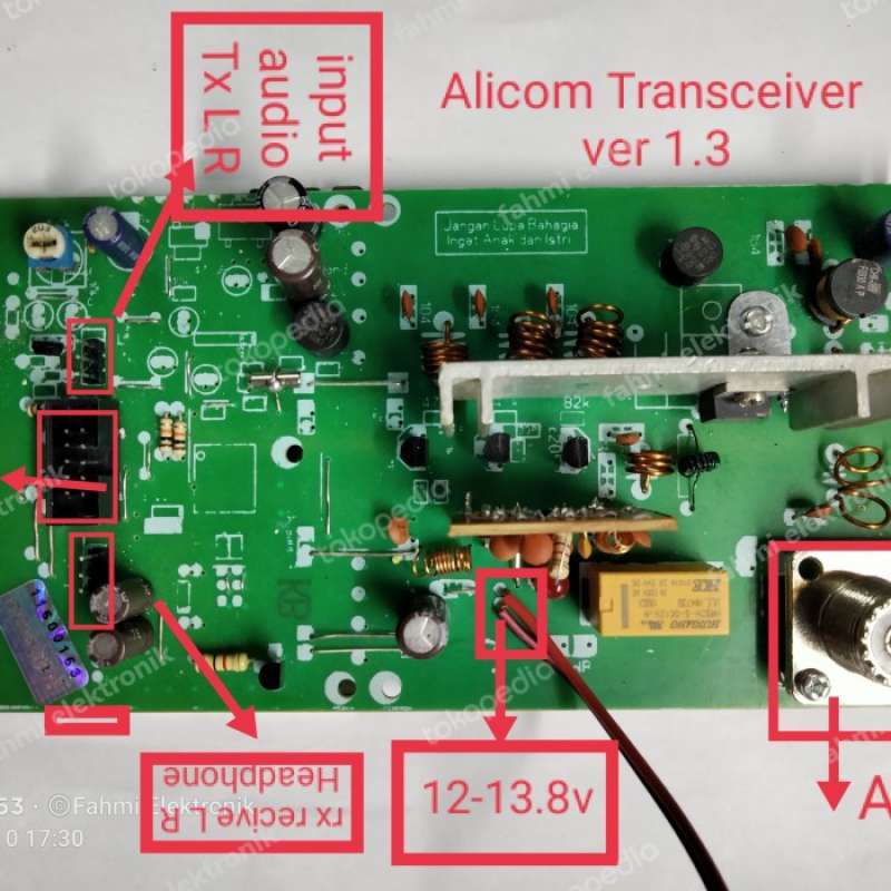Jual Pemancar Dan Penerima Alicom Transceiver Fm Versi 1.3 Pll Mpx ...
