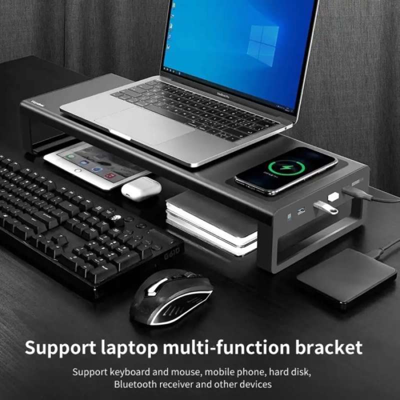 Promo Triple W Meja Laptop + 4 Usb Quick Charging| Portable Monitor ...