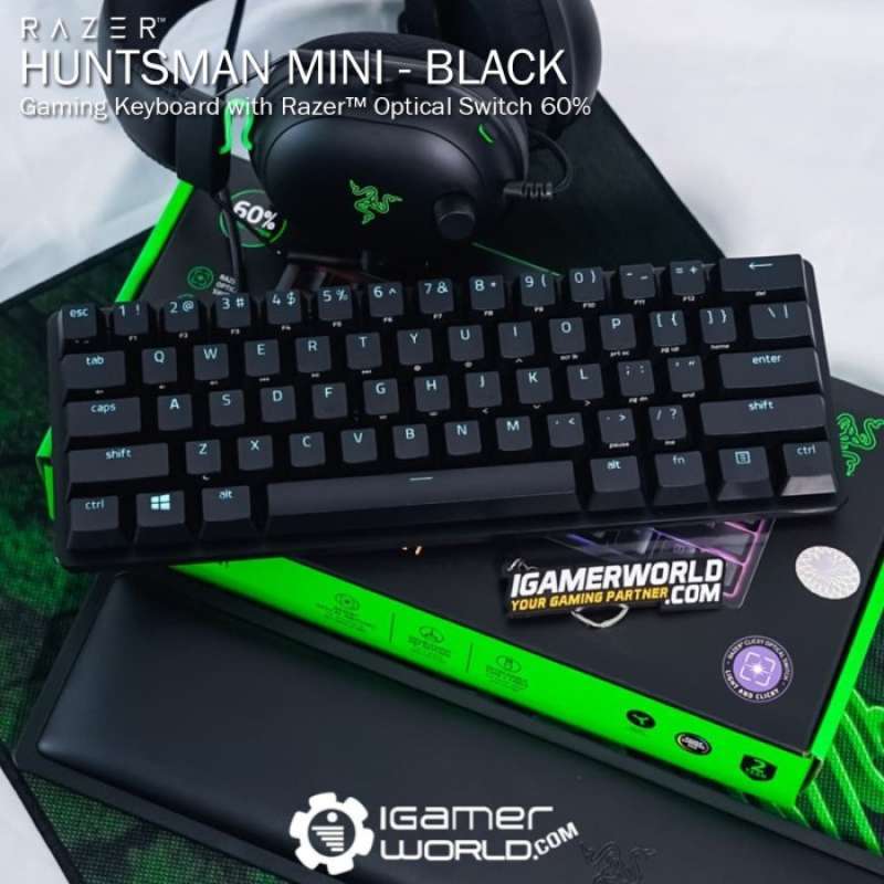 Promo Huntsman Mini Black 60% Optical Gaming Keyboard Diskon 23% Di ...