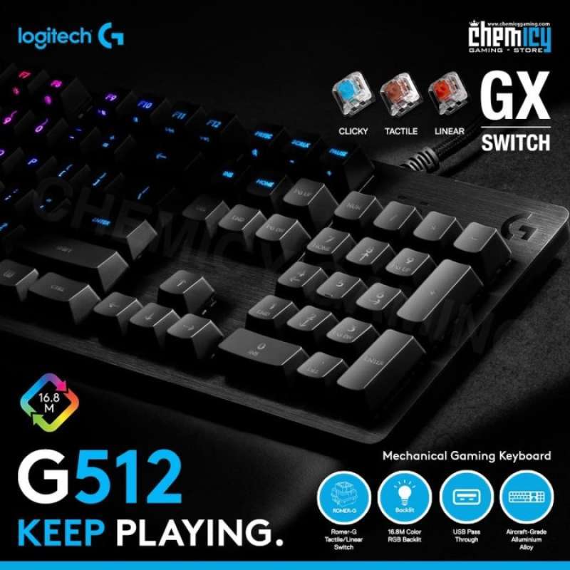 Promo G512 Carbon Rgb Mechanical Gaming Keyboard Diskon 23% Di Seller Lepimu Store - Cengkareng ...