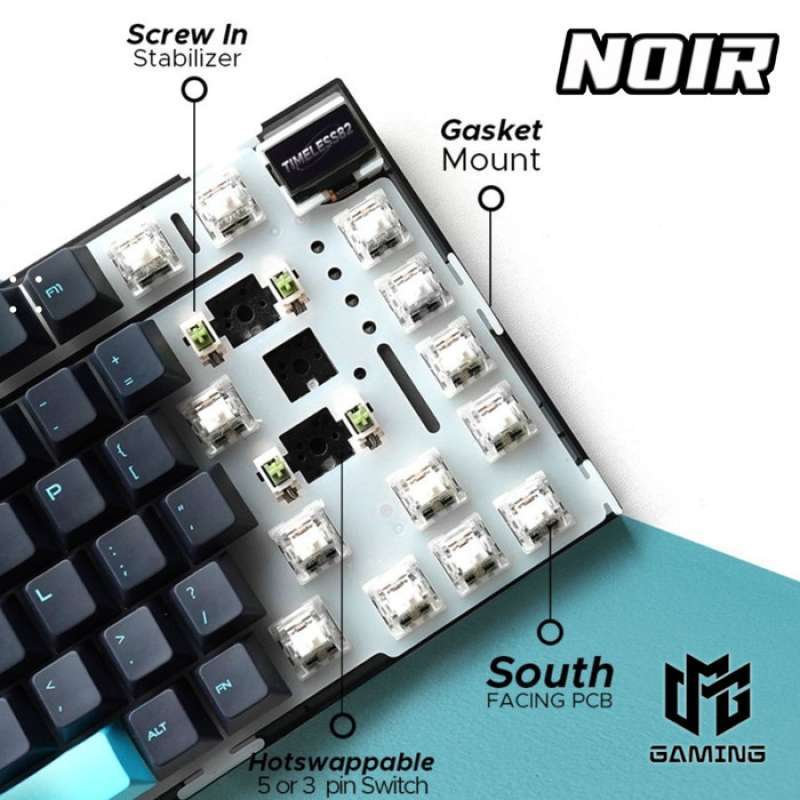 Promo Noir Timeless82 Pbt Oled Wireless Mechanical Gaming Keyboard ...