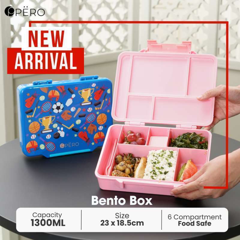 Promo Whs - Pero Kids Bento Lunch Box 1300ml Tempat Makan Anak Sekat ...