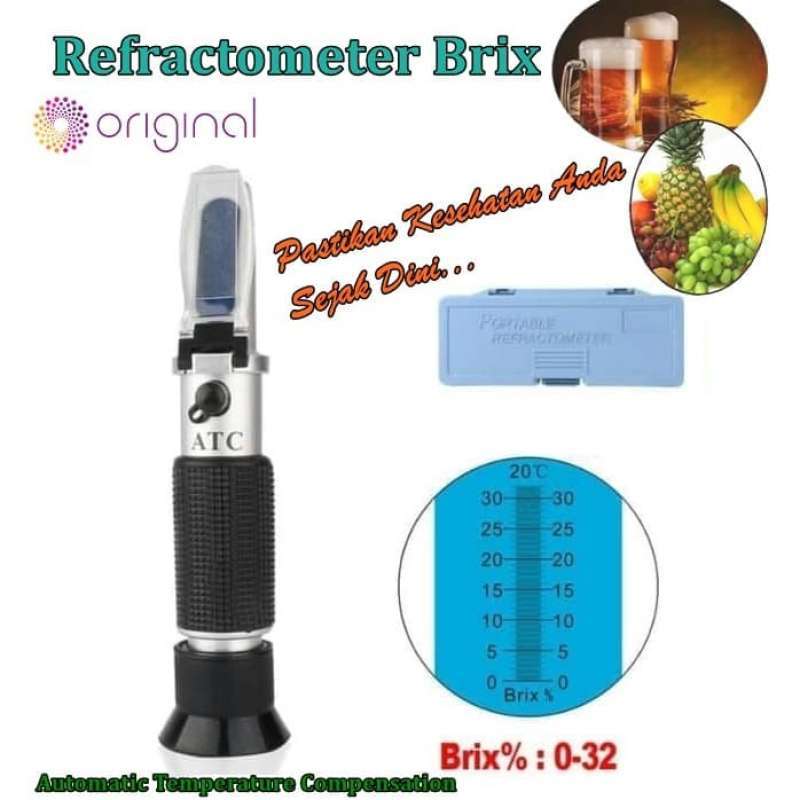Promo Refractometer Brix With Atc Alat Ukur Kadar Gula Makanan Minuman ...